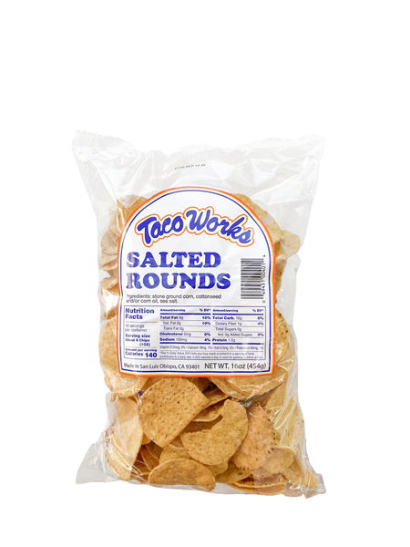 16oz Salted Rounds - Case of 10 bags – Taco Works